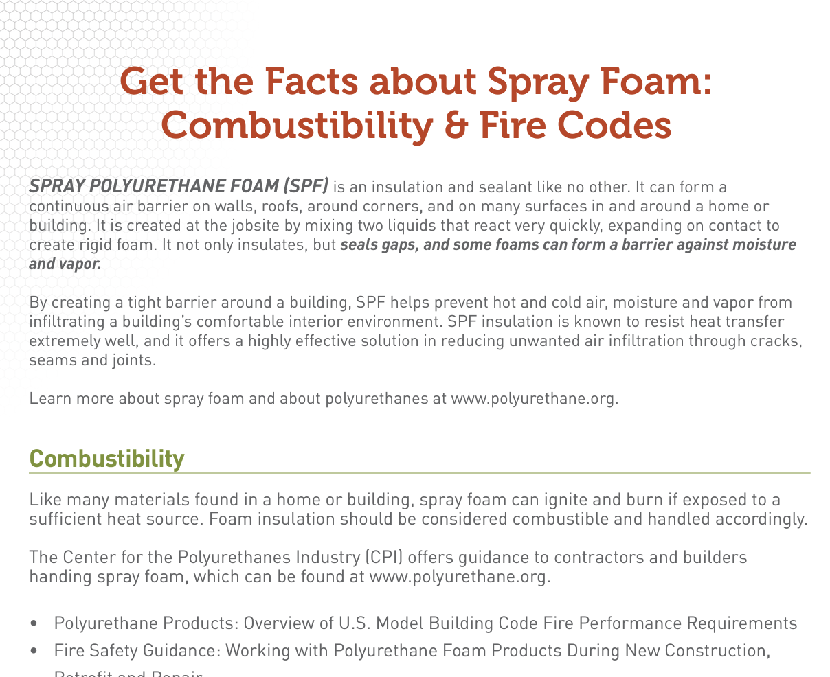 Code Compliance Using Spray Foam